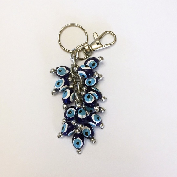 Accessories | Good Luck Evil Eye Key Chain Dark Blue | Poshmark